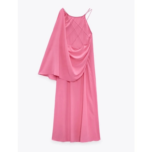 Zara | Dresses | Zara Nwt Limited Edition Pink Capelet Maxi | Poshmark